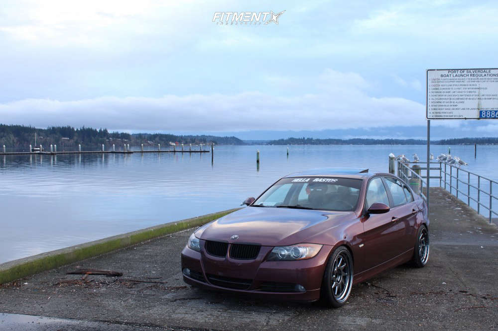 2006 BMW 325i Base with 19x9.5 Zedd Slt and Ohtsu 235x35 on Lowering ...