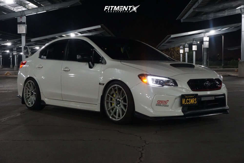 2018 Subaru WRX STI Limited with 19x9.5 Cosmis Racing R1 and Pirelli ...