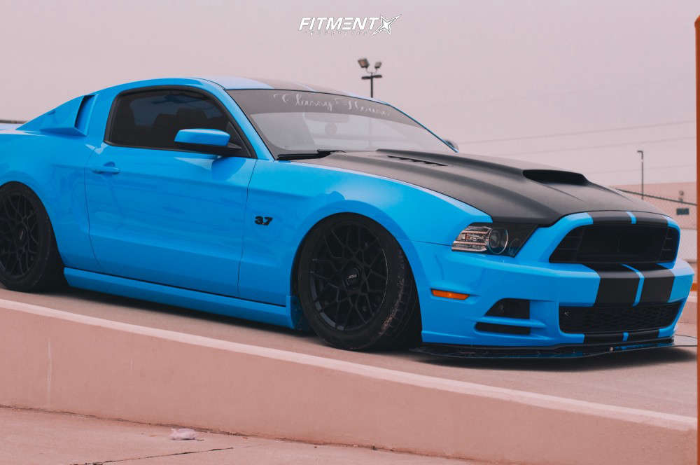 2014 Ford Mustang Base with 18x9 American Muscle GT500 Style and Nitto ...