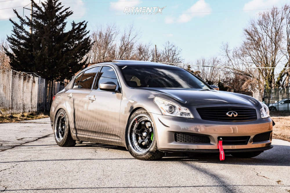 2009 INFINITI G37 X with 18x9 Konig Ssm and Riken 245x45 on Lowering ...