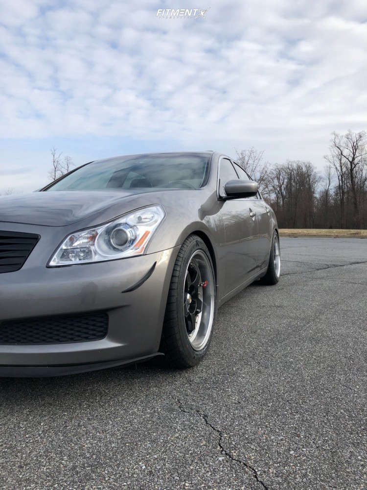 2009 INFINITI G37 X with 18x9 Konig Ssm and Riken 245x45 on Lowering ...
