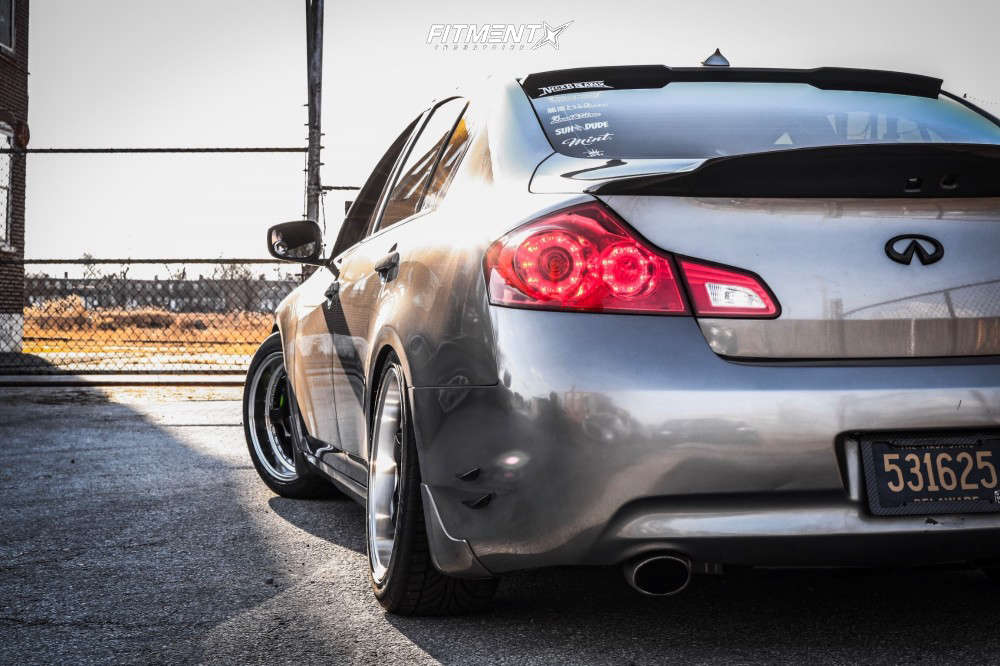2009 INFINITI G37 X with 18x9 Konig Ssm and Riken 245x45 on Lowering ...