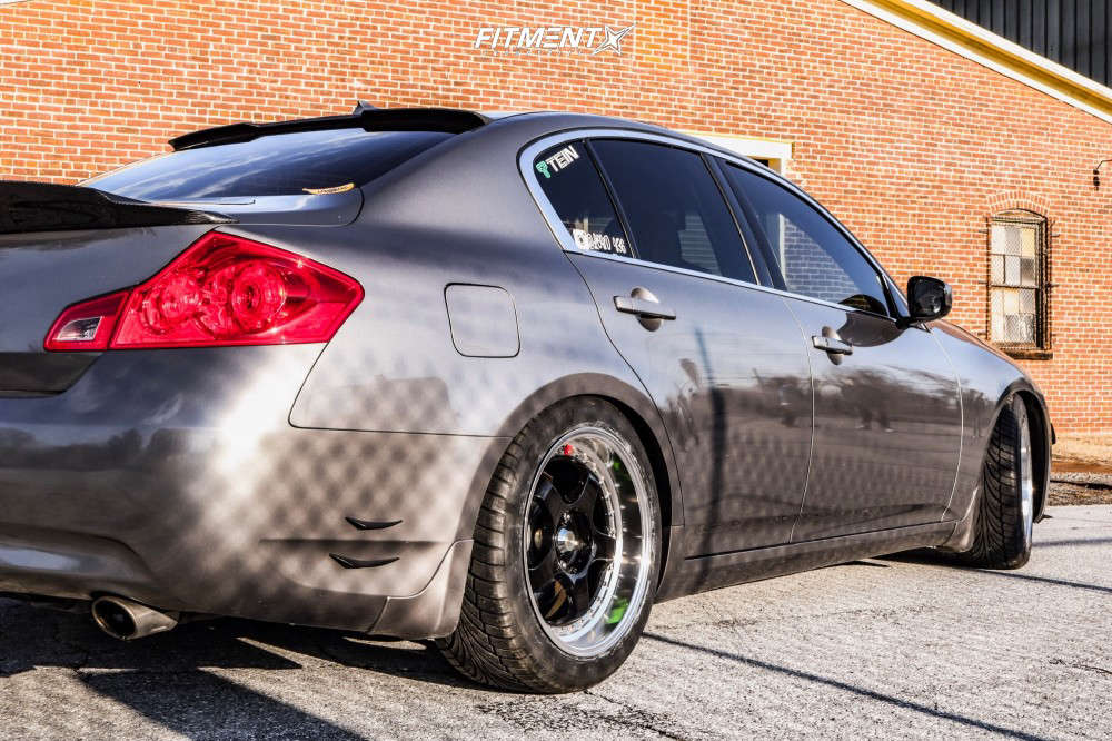 2009 INFINITI G37 X with 18x9 Konig Ssm and Riken 245x45 on Lowering ...