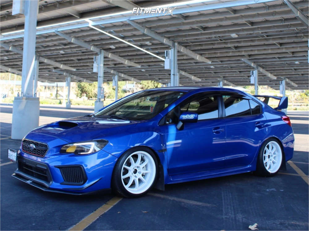 2018 Subaru WRX Base with 18x9.5 Work D9r and Michelin 235x40 on ...