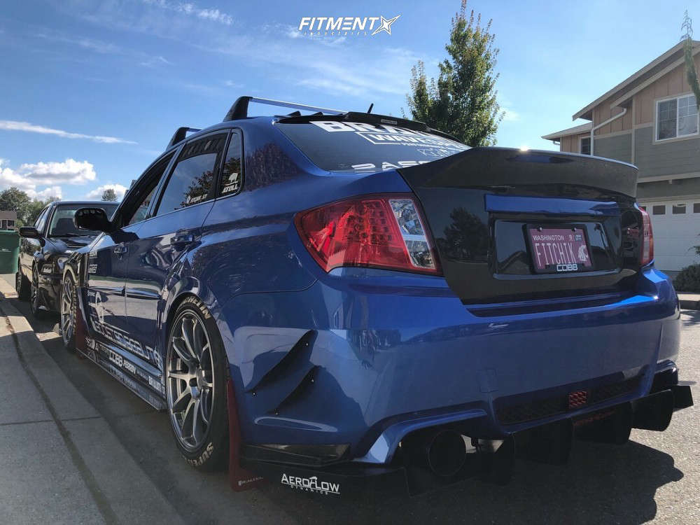 2011 Subaru WRX STI Base with 18x9.5 SSR Gtv02 and Michelin 245x40 on ...