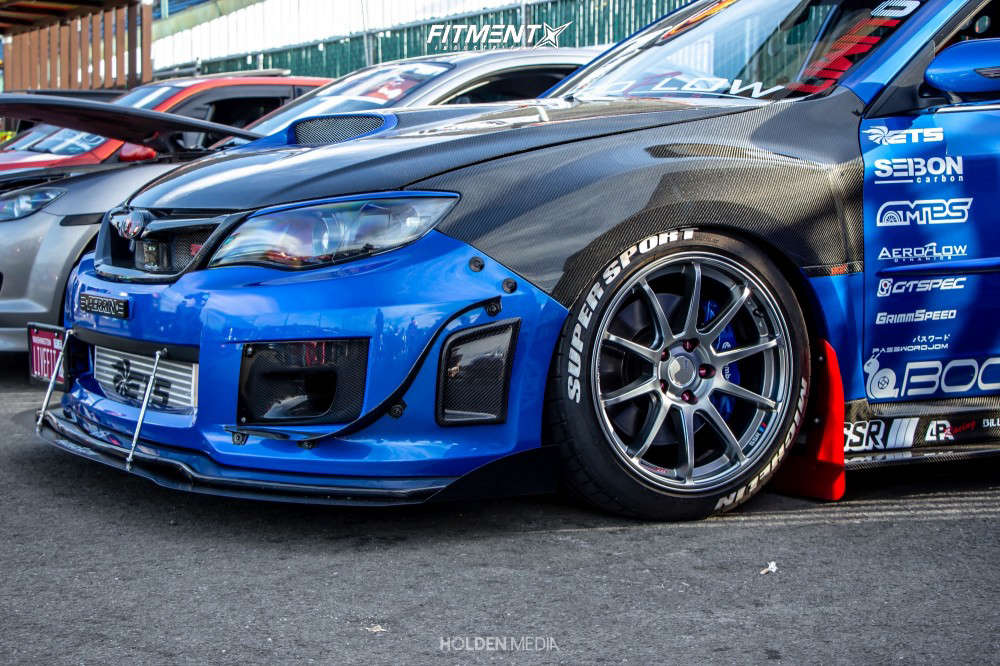 2011 Subaru WRX STI Base with 18x9.5 SSR Gtv02 and Michelin 245x40 on Coilovers | 613310 ...