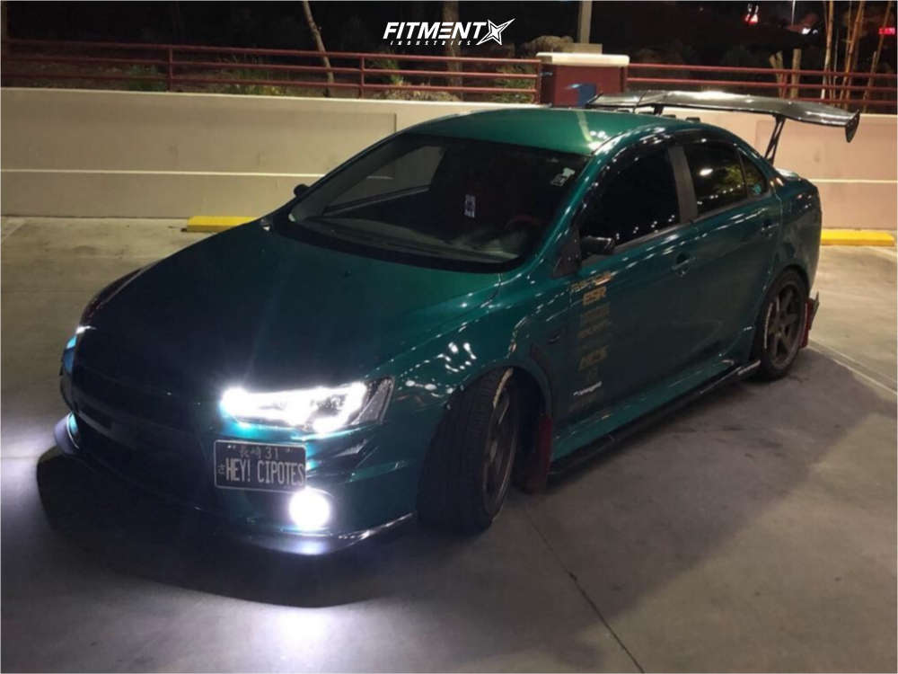 2013 Mitsubishi Lancer ES with 18x8.5 ESR Sr07 and Hankook 255x25 on ...