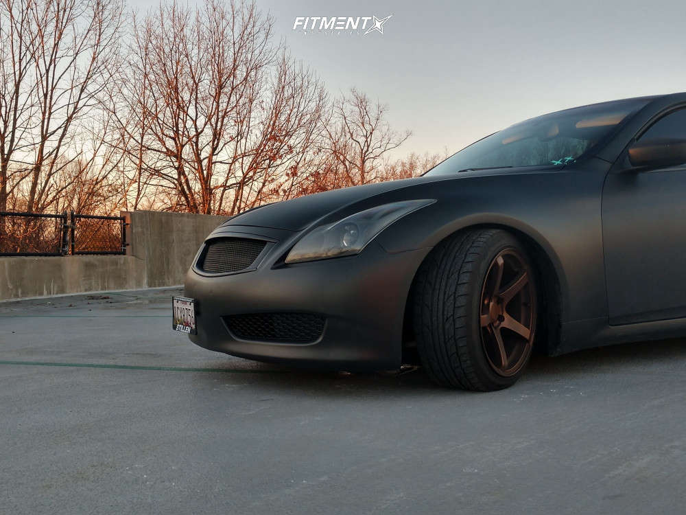 2009 INFINITI G37 X with 18x9.5 Enkei Kojin and Nitto 245x40 on Coilovers | 616235 | Fitment ...