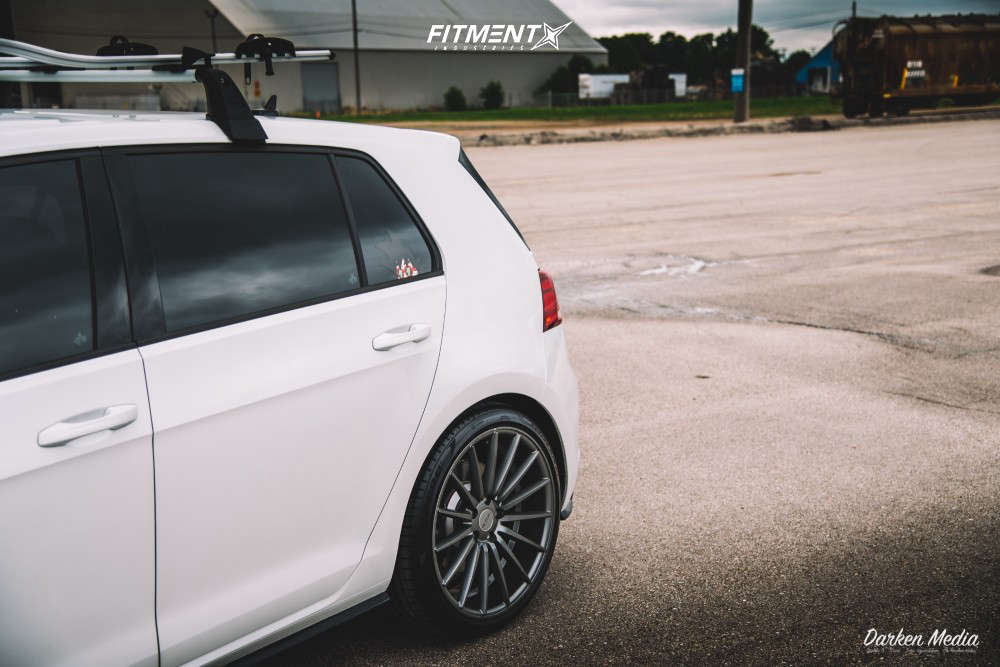 2018 Volkswagen Golf R Base with 19x8.5 Alzor 084 and Pirelli 235x35 on ...