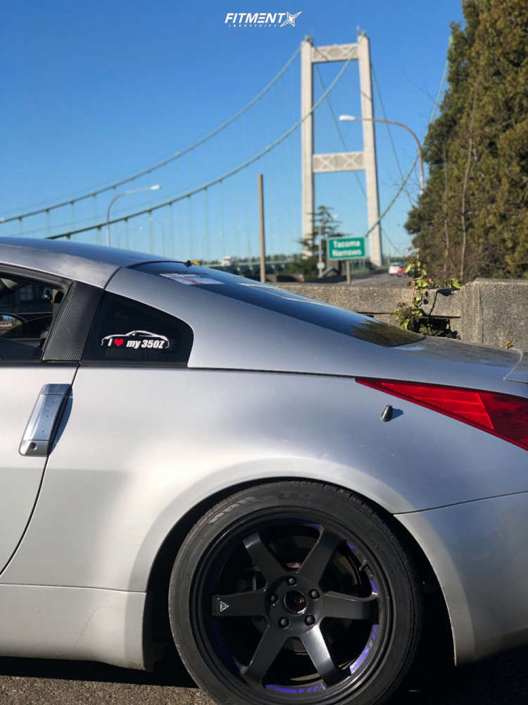 2007 Nissan 350Z Base with 18x9.5 AVID1 AV6 and Dunlop 255x45 on ...