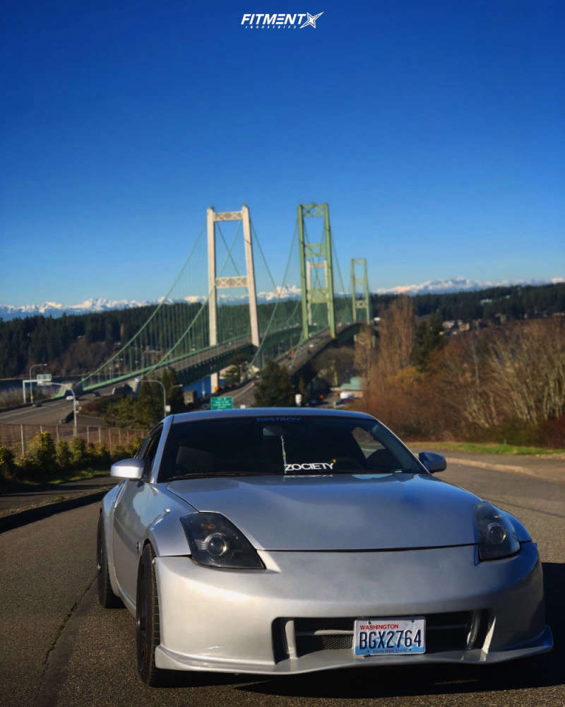 2007 Nissan 350Z Base with 18x9.5 AVID1 AV6 and Dunlop 255x45 on ...