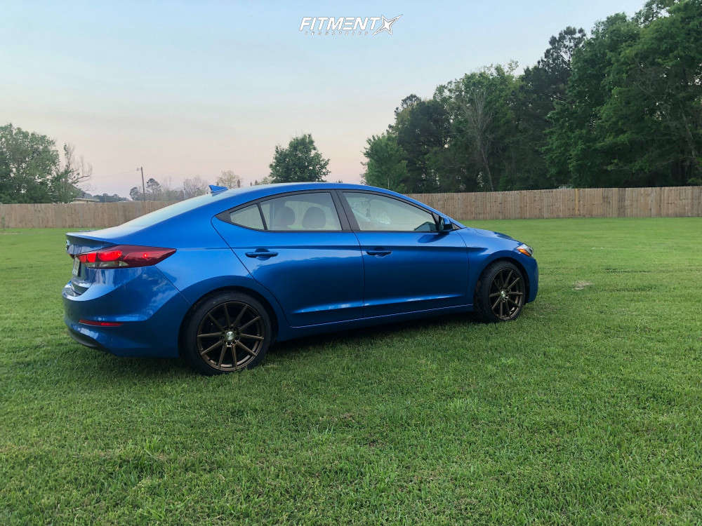 2017 Hyundai Elantra SE with 18x8.5 F1R F27 and Federal 225x40 on Stock ...