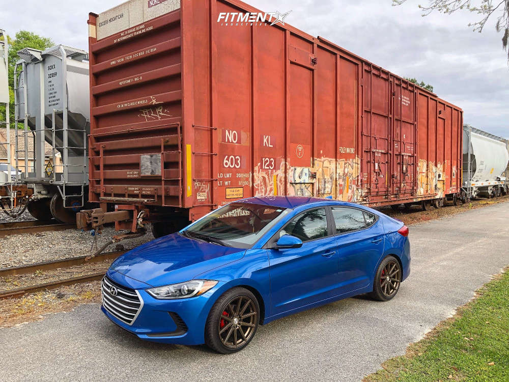 2017 Hyundai Elantra SE with 18x8.5 F1R F27 and Federal 225x40 on Stock ...