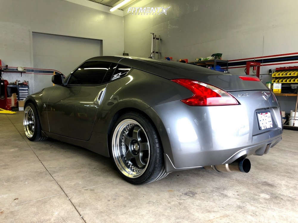2012 Nissan 370Z 2dr Coupe (3.7L 6cyl 6M) with 19x9.5 Varrstoen Es6 and ...