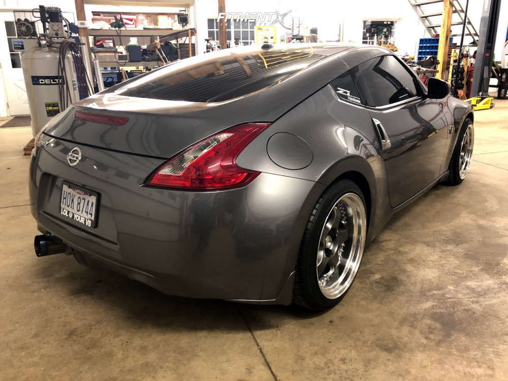 2012 Nissan 370Z 2dr Coupe (3.7L 6cyl 6M) with 19x9.5 Varrstoen Es6 and ...