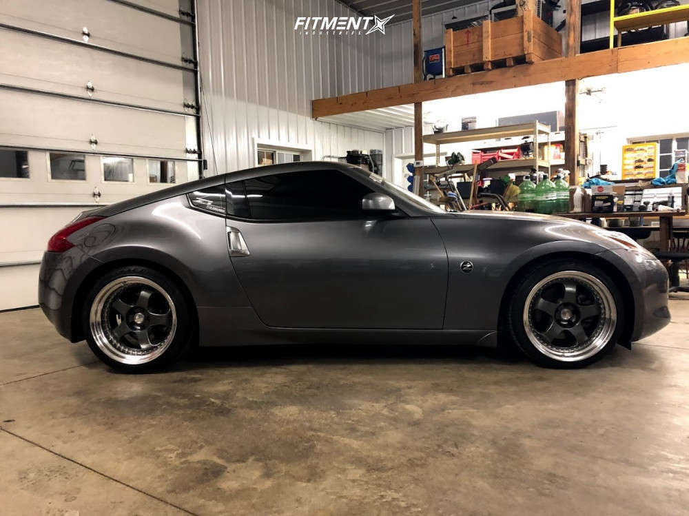 2012 Nissan 370Z 2dr Coupe (3.7L 6cyl 6M) with 19x9.5 Varrstoen Es6 and ...