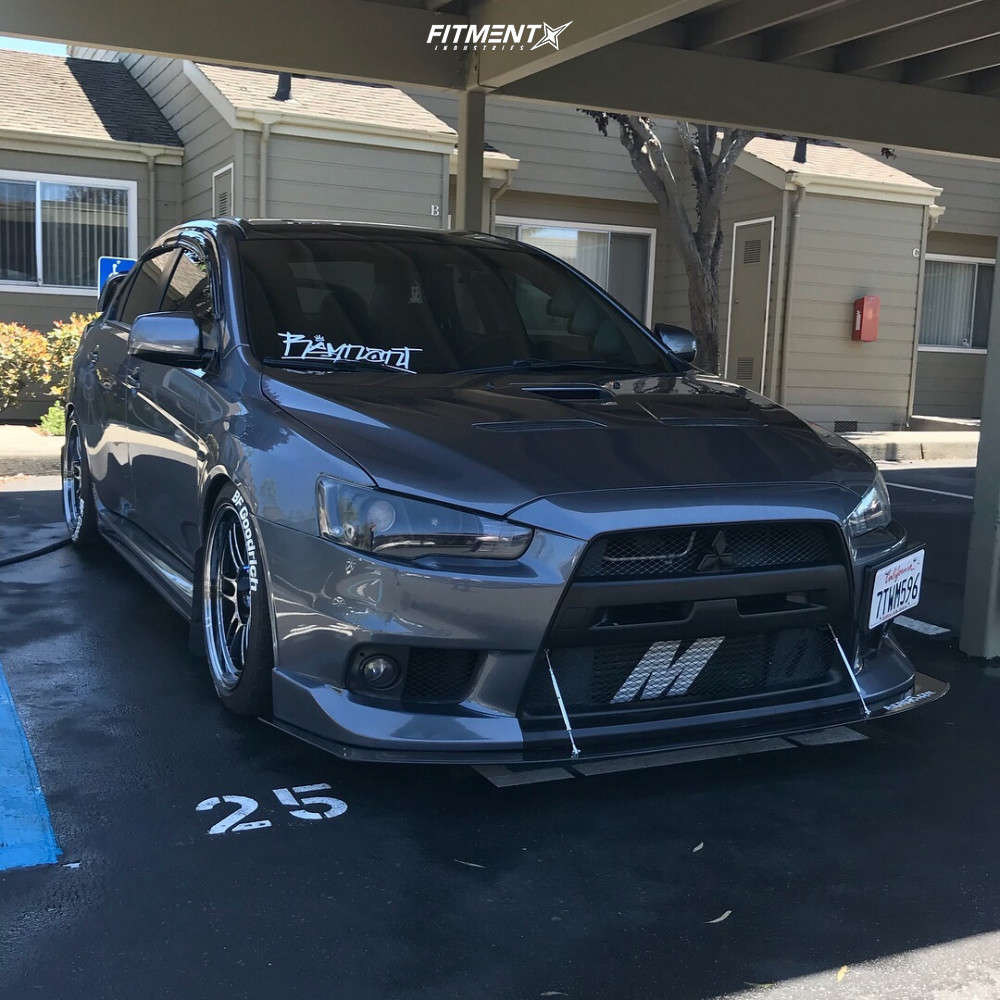 2010 Mitsubishi Lancer Evolution GSR with 18x9.5 Enkei RPF1 and ...