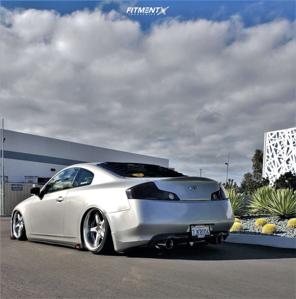 2003 INFINITI G35 Base with 19x9.5 Volk GT-S and Achilles 235x35 on Air ...
