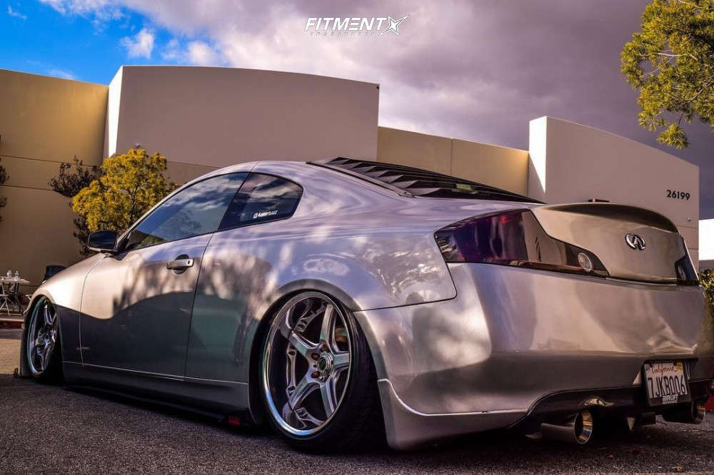 2003 INFINITI G35 Base with 19x9.5 Volk GT-S and Achilles 235x35 on Air ...