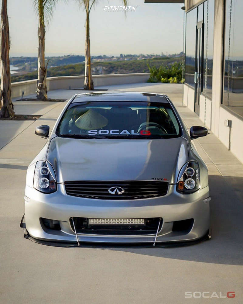 2003 INFINITI G35 Base with 19x9.5 Volk GT-S and Achilles 235x35 on Air ...