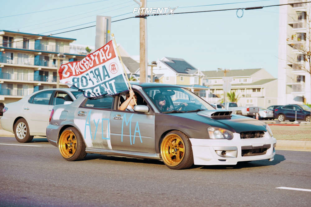 2005 Subaru WRX STI Base with 18x10.5 ESR Sr02 and Federal 225x35 on ...