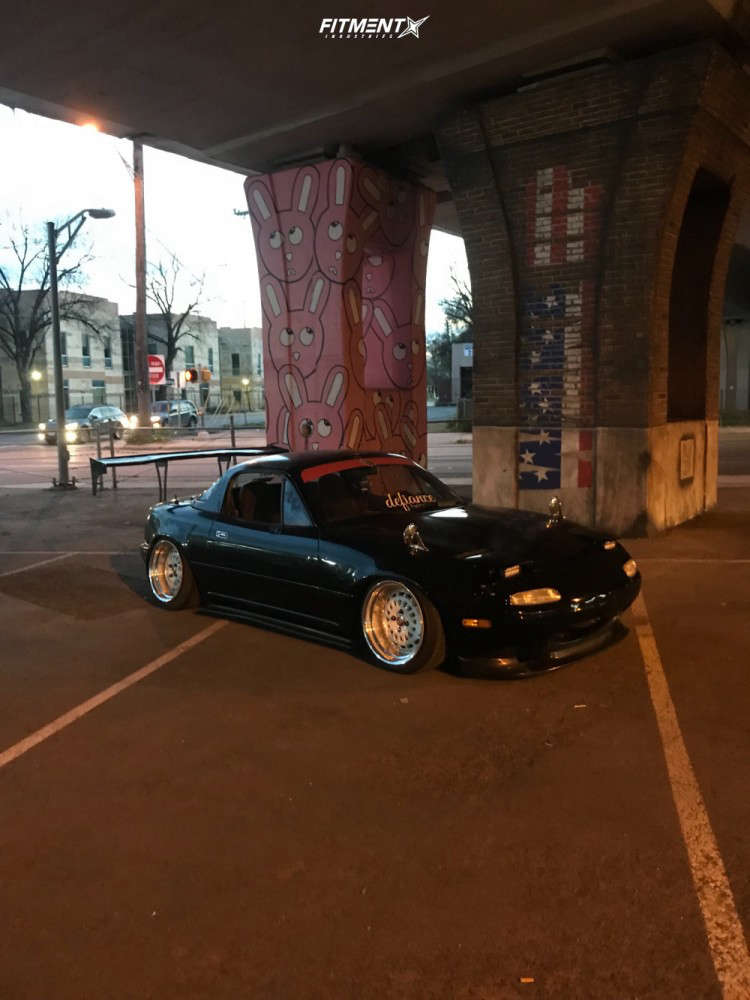 1993 Mazda Miata LE with 16x9 ESM 015 and Accelera 195x45 on Coilovers ...