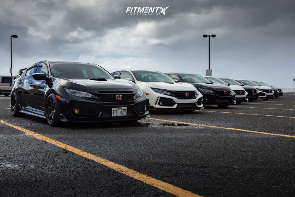 2018 Honda Civic Type R with 18x10 Volk Te37sl and Michelin 265x35 on ...