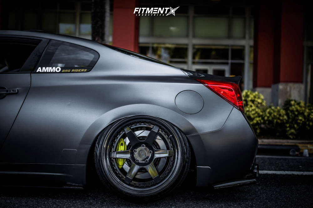2008 Nissan Altima S with 19x11 Rotiform Six and Achilles 245x35 on Air ...