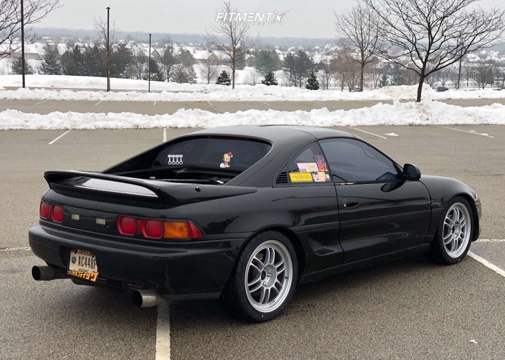 1991 Toyota MR2 Turbo with 17x7 Enkei RPF1 and Yokohama 215x40 on Lowering Springs | 640620 ...