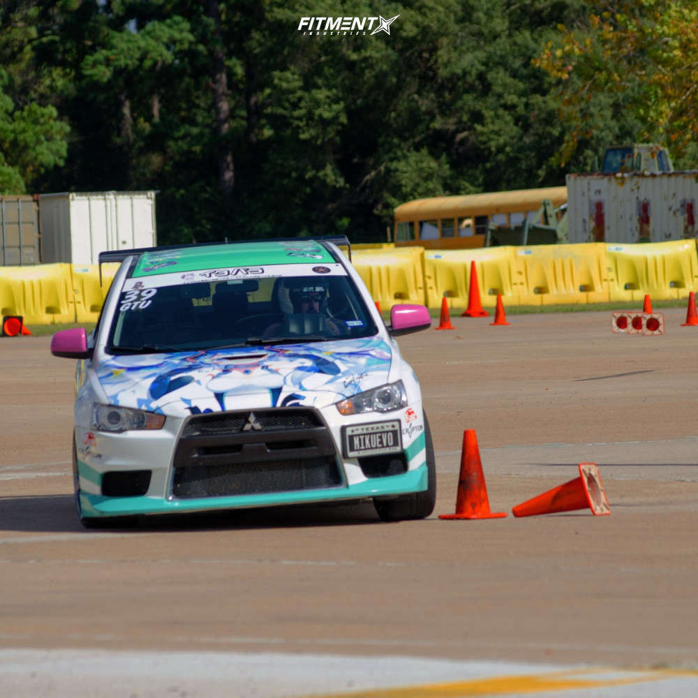 2013 Mitsubishi Lancer Evolution MR with 18x9.5 Volk Te37sl and Zestino ...