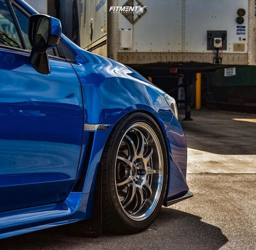 2016 Subaru WRX Base with 18x8.5 Work D9r and Federal 235x55 on Coilovers | 642549 | Fitment ...