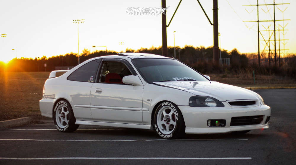 White Honda Civic Ek Coupe