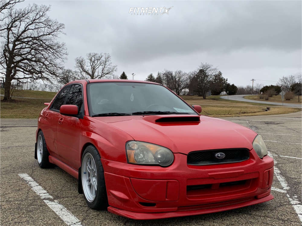 2005 Subaru WRX Base with 17x9 Enkei RPF1 and Firestone 245x40 on Lowering Springs | 645398 ...