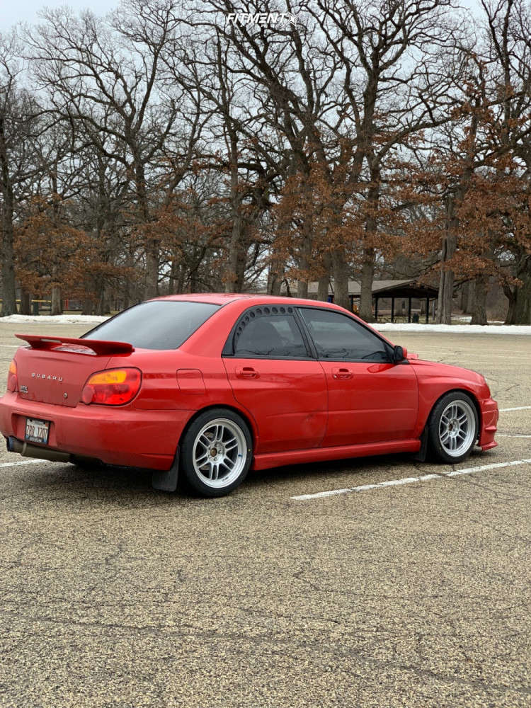 2005 Subaru WRX Base with 17x9 Enkei RPF1 and Firestone 245x40 on Lowering Springs | 645398 ...