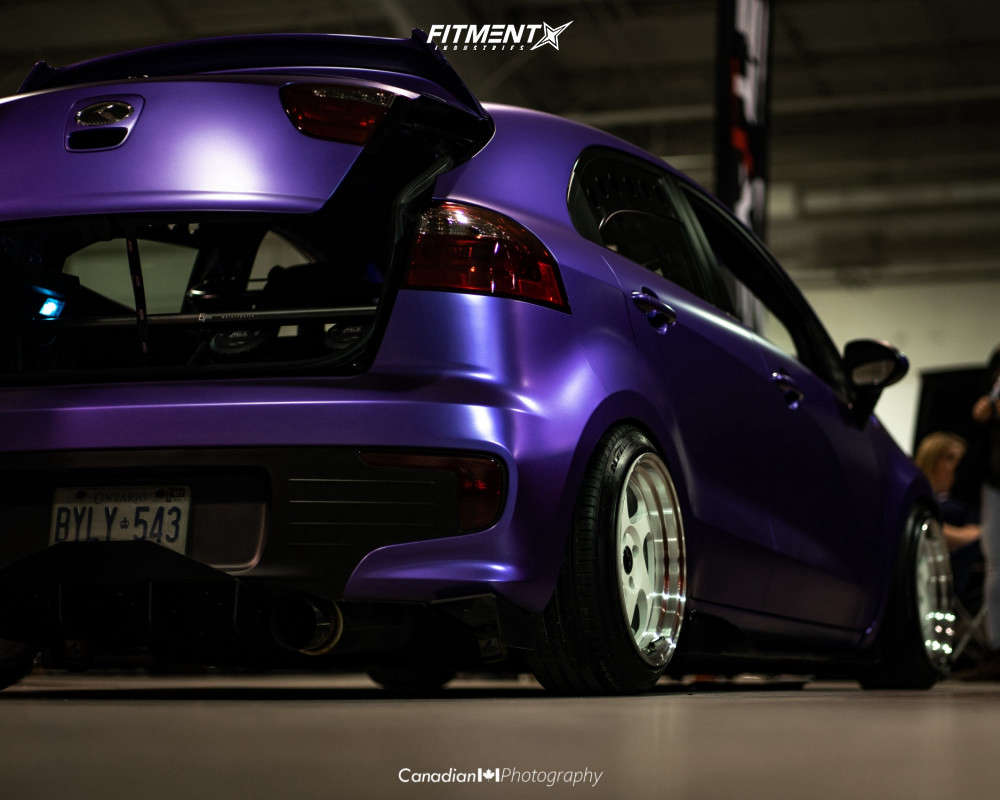 2016 Kia Rio LX with 16x9 JNC Jnc034 and Nexen 195x45 on Coilovers ...