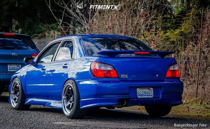 2002 Subaru WRX Base with 18x9.5 Red Sport RSW 530 and Landsail 235x40 ...