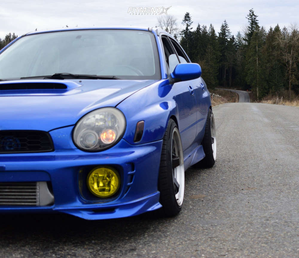 2002 Subaru WRX Base with 18x9.5 Red Sport RSW 530 and Landsail 235x40 ...