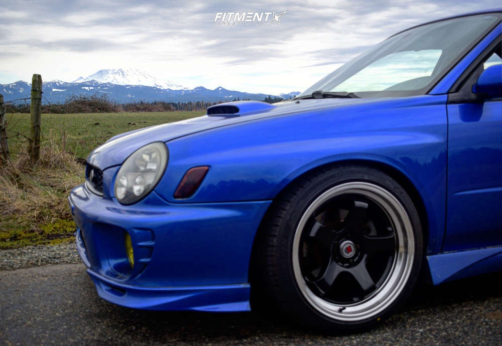 2002 Subaru WRX Base with 18x9.5 Red Sport RSW 530 and Landsail 235x40 ...