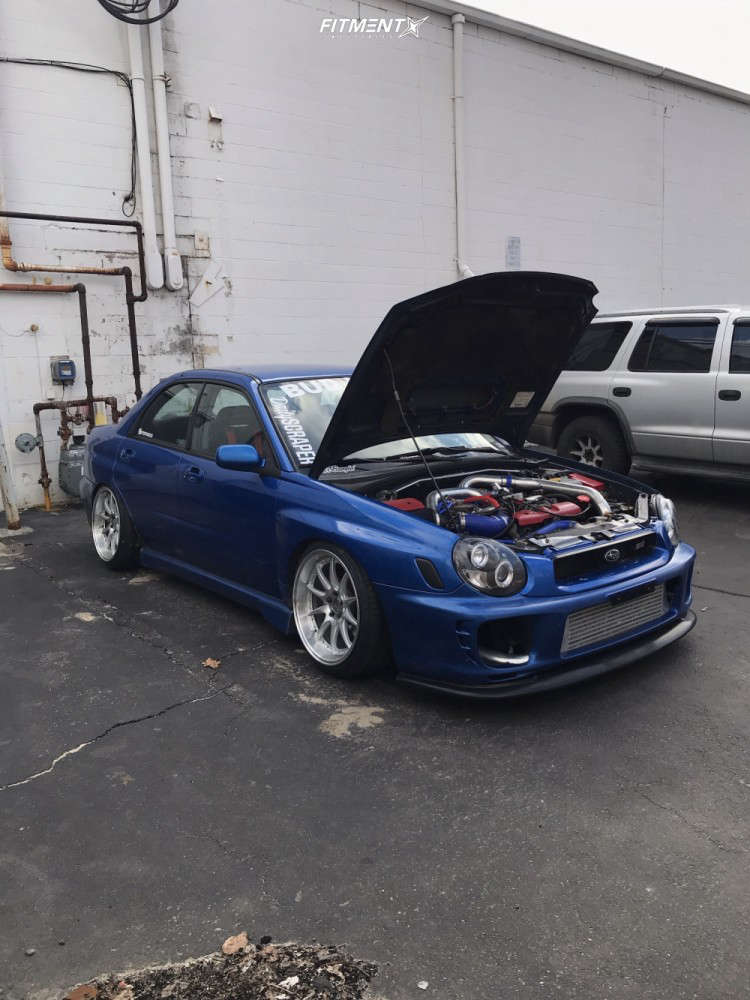 2002 Subaru Impreza WRX AWD 4dr Sedan (2.0L 4cyl Turbo 5M) with 18x9.5 ...