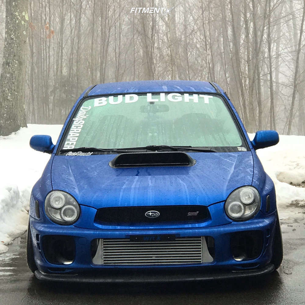 2002 Subaru Impreza WRX AWD 4dr Sedan (2.0L 4cyl Turbo 5M) with 18x9.5 ...