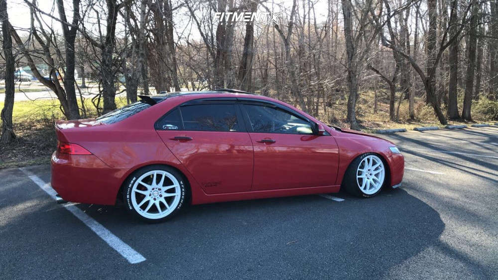 2005 Acura TSX Base with 18x8.5 ESR Sr08 and Federal 215x40 on Coilovers | 647600 | Fitment ...