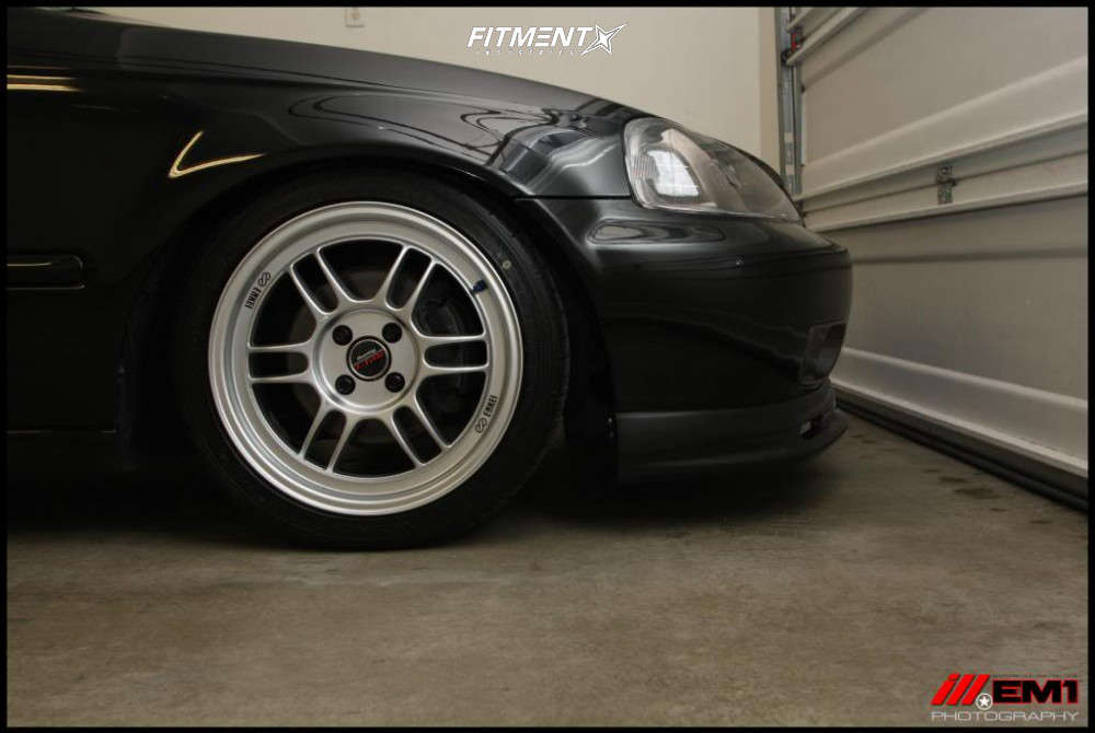 1999 Honda Civic Si with 16x7 Enkei RPF1 and Falken 245x35 on Coilovers ...