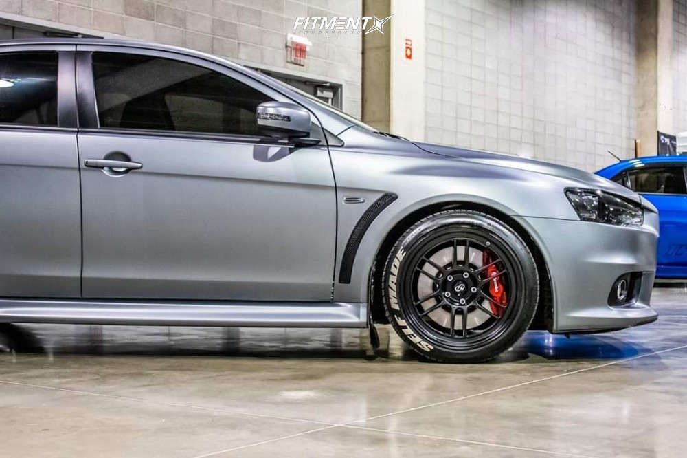 2015 Mitsubishi Lancer Evolution GSR with 18x10.5 Enkei RPF1 and ...