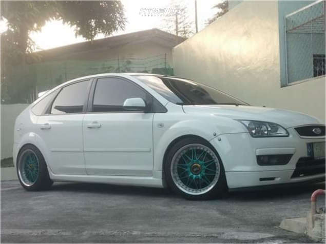 2008 Ford Focus SE with 17x8.5 Work Rezax and Nankang 215x45 on ...