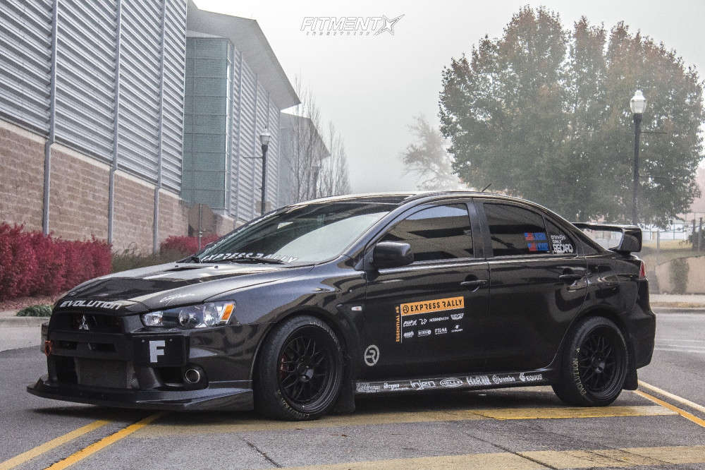2012 Mitsubishi Lancer Evolution GSR with 18x9.5 Aodhan Ah02 and ...
