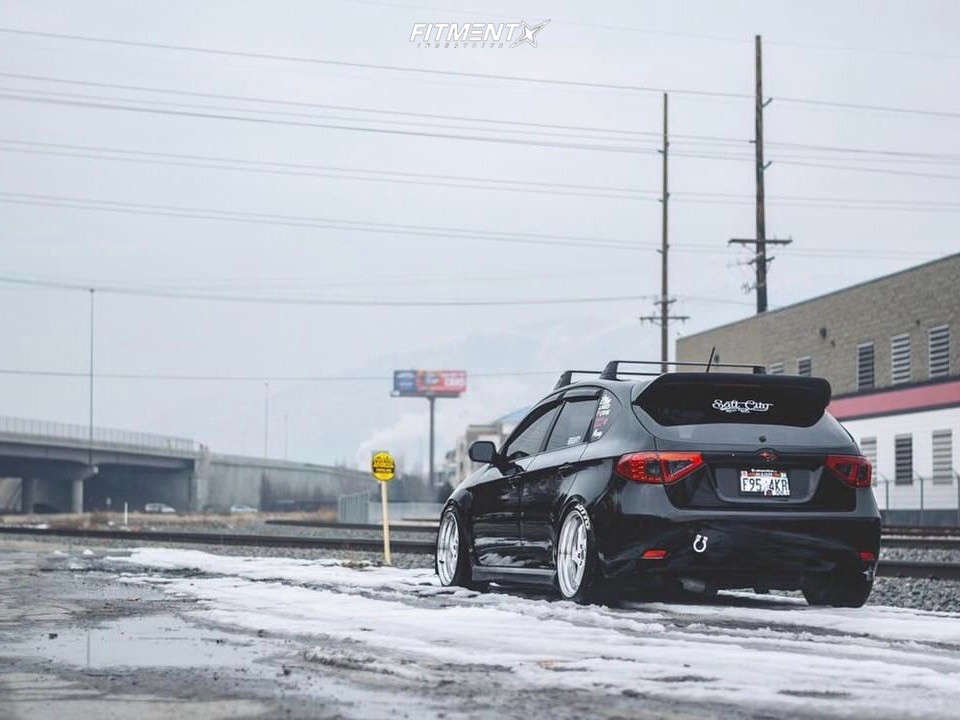 2008 Subaru Impreza WRX with 18x9.5 ESR Sr02 and Nitto 235x40 on ...