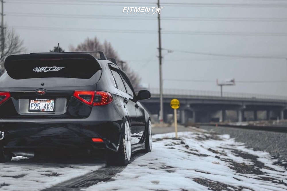 2008 Subaru Impreza WRX with 18x9.5 ESR Sr02 and Nitto 235x40 on ...