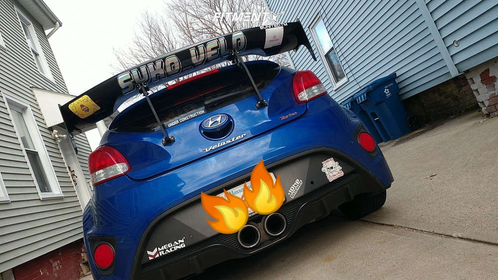 2014 Hyundai Veloster Turbo with 18x8 Konig Myth and Nitto 235x40 on ...