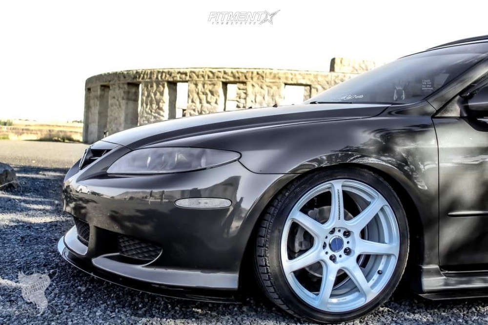 2003 Mazda 6 S with 18x8.5 Work Emotion T7r and Nokian 225x40 on ...