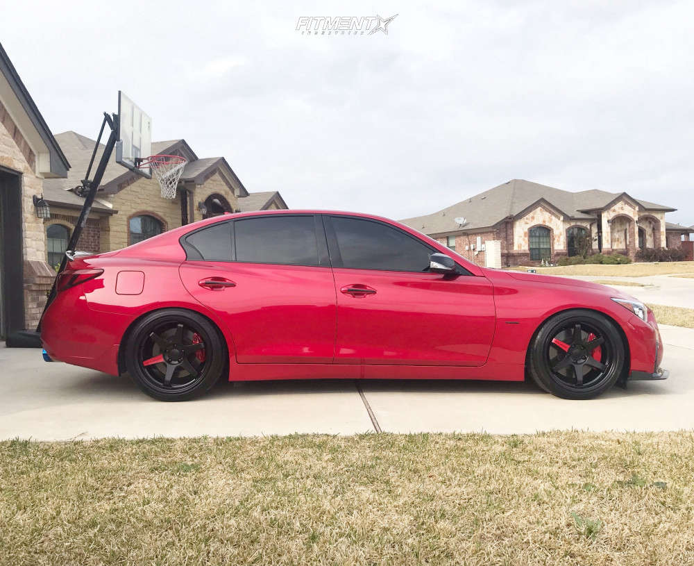 2018 INFINITI Q50 Red Sport with 19x9.5 Varrstoen Es2 and Landsail ...